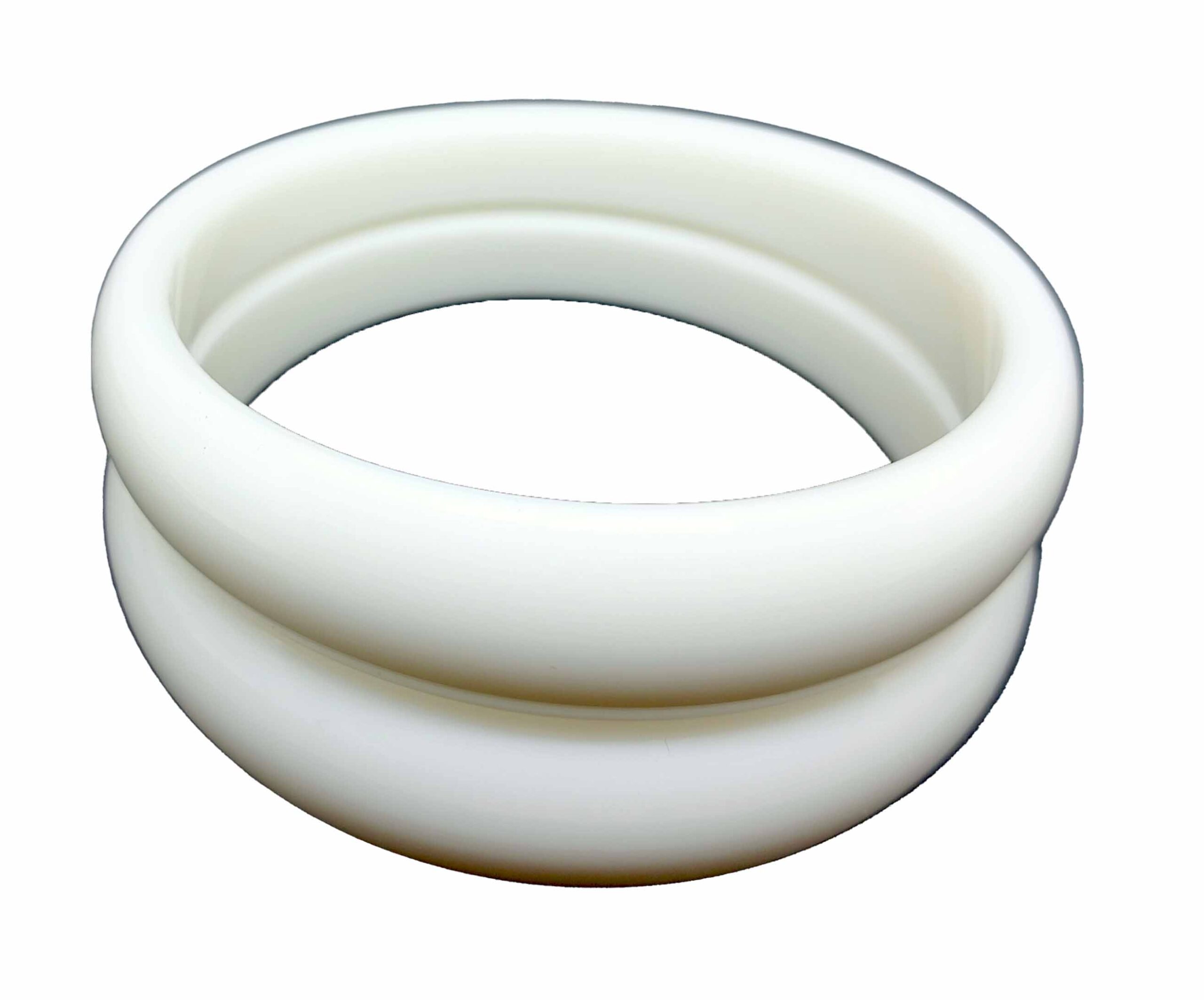 White Pola Bangle for Women | Bovzen